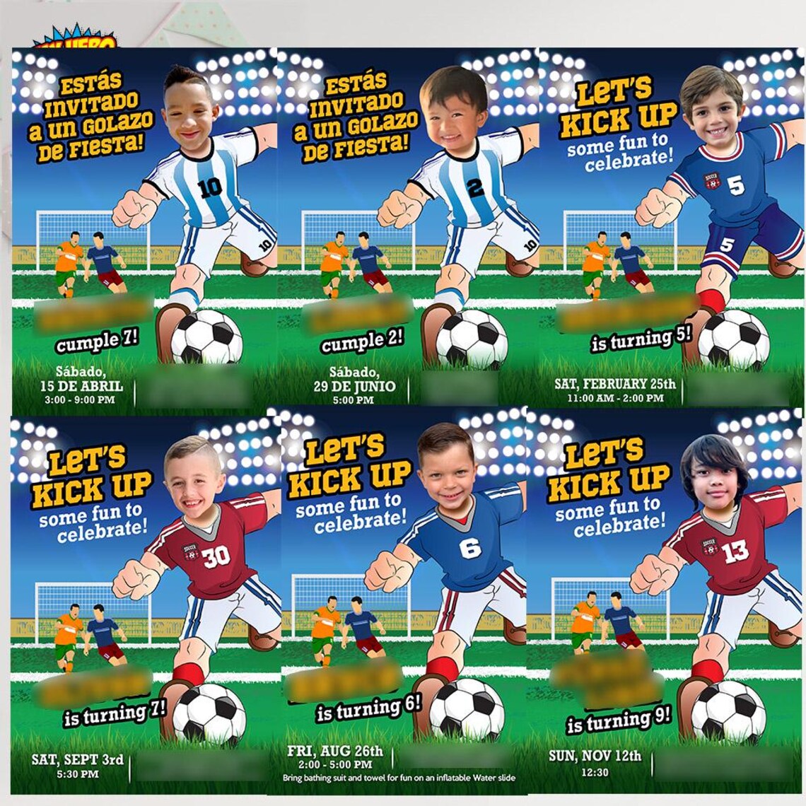 Soccer Backdrop With Photo, Telon Futbol Cumpleaños, Futbol Banner ...