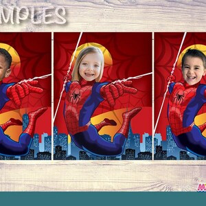 Baby Spiderman Banner With Photo, Custom Spider-baby Birthday Backdrop ...
