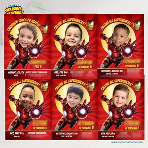 Iron Man Cake Topper With Photo, Iron Man Printable Cake Topper, Iron ...