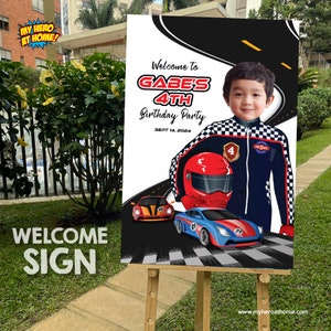 Welcome Sign Race Car Birthday, Racing Car Welcome Party, Racing Car ...