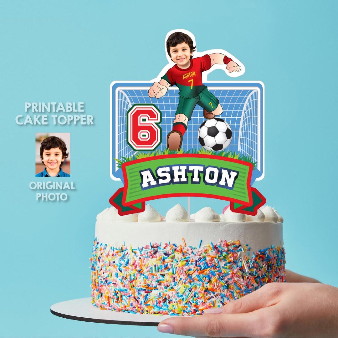 Printable Portugal Soccer Cake Topper With Your Kid as Ronaldo. 2413CT ...