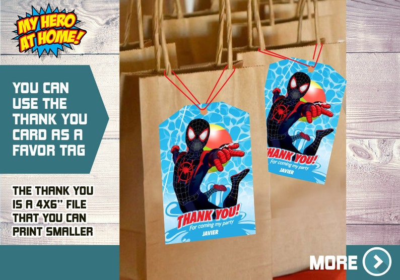 Miles Morales Pool Party Invitation, Miles Morales Splash Party, Spider ...