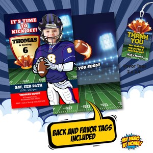 Editable Time to Kick off Party Invitation, Football Invitation With ...