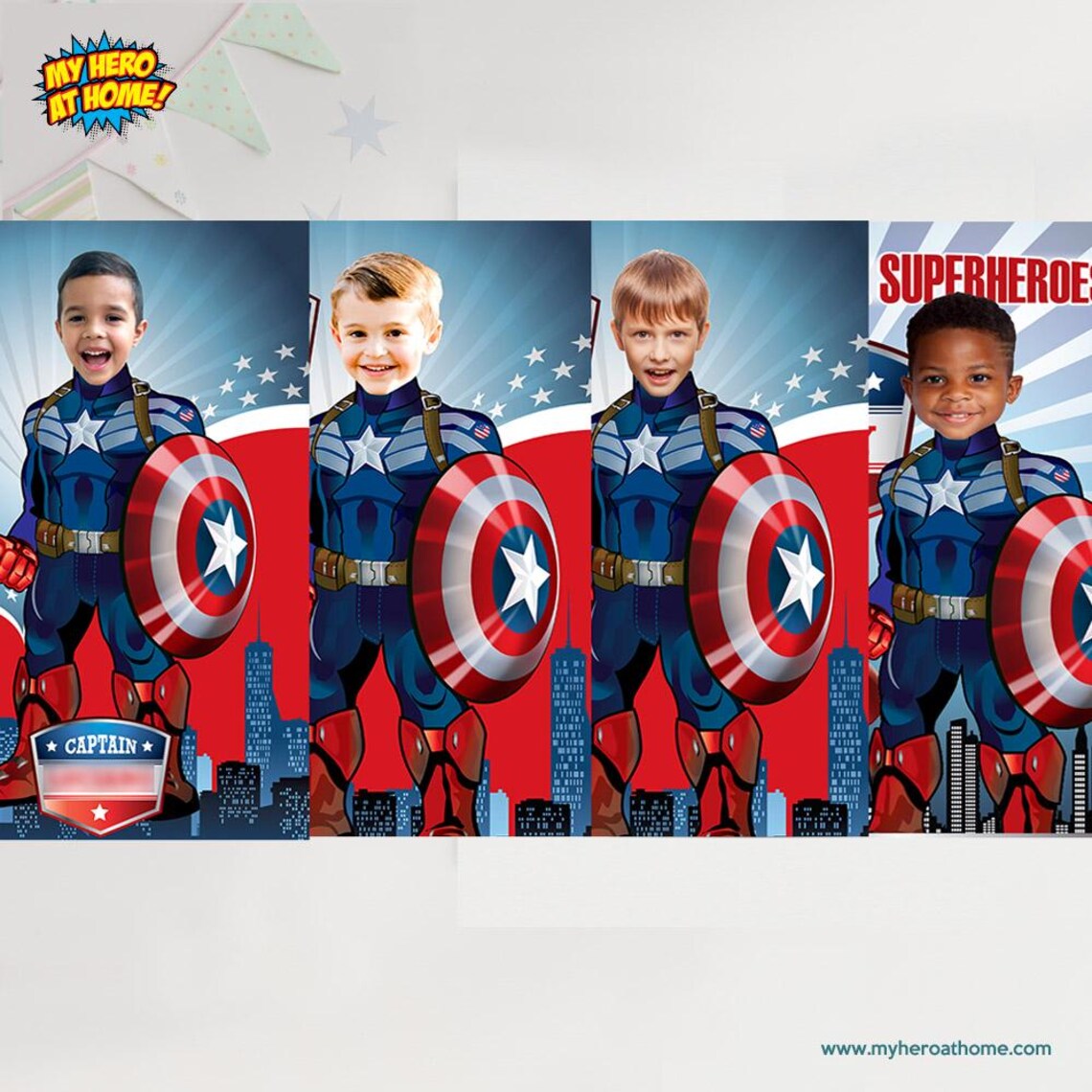 Personalized Capt America Welcome Sign With Photo, Captain America ...