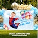 Baby Spiderman Banner With Photo, Custom Spider-baby Birthday Backdrop ...