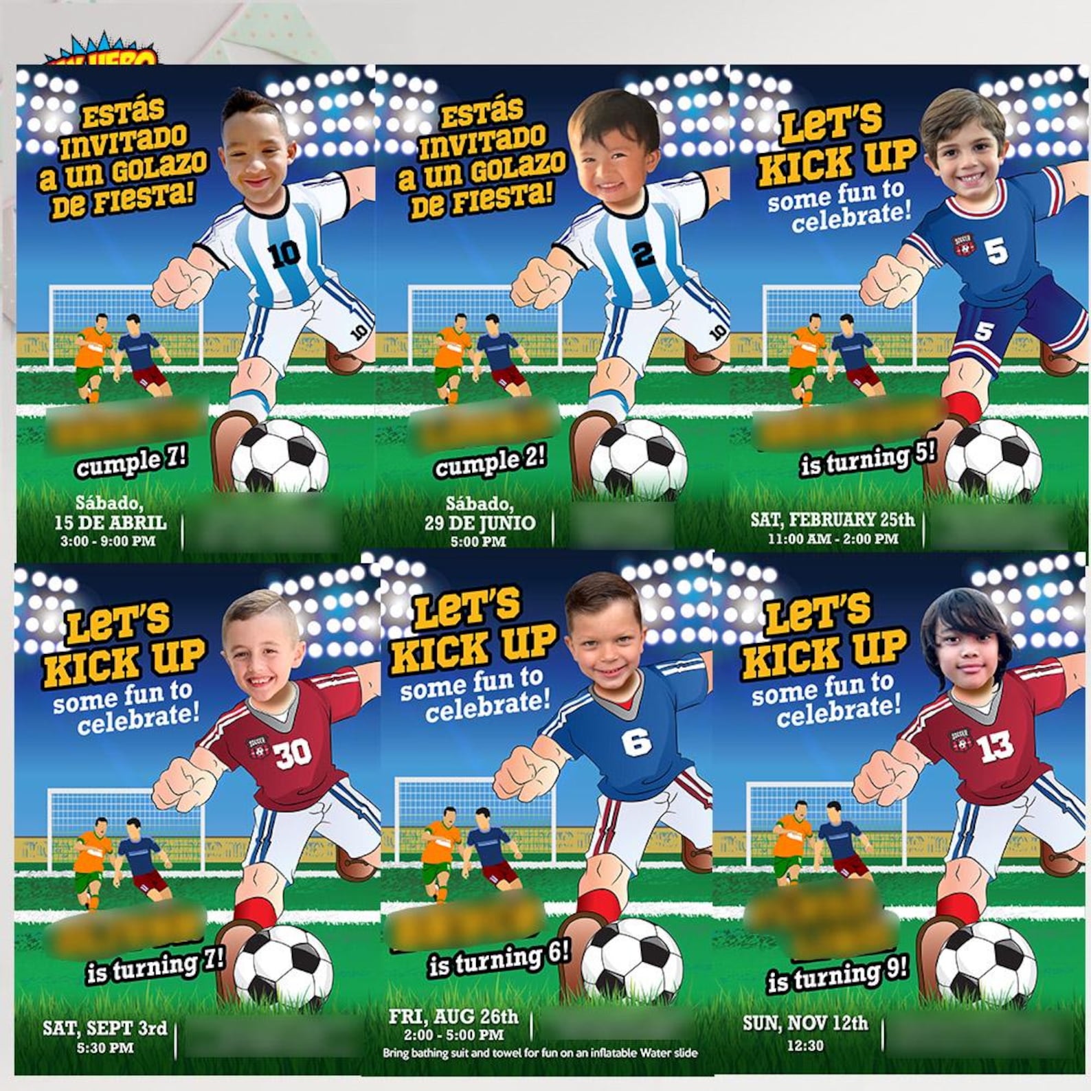 Custom Soccer Gable Box Design With Child as His Favorite Player ...