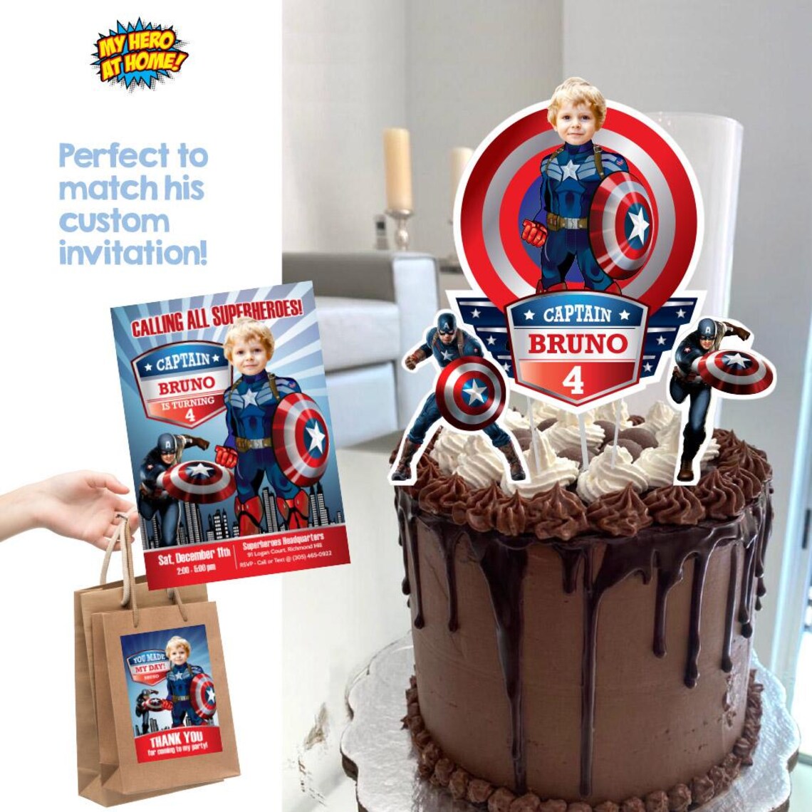 Captain America Chip Bags Wrappers With Photo (capt America Snacks ...