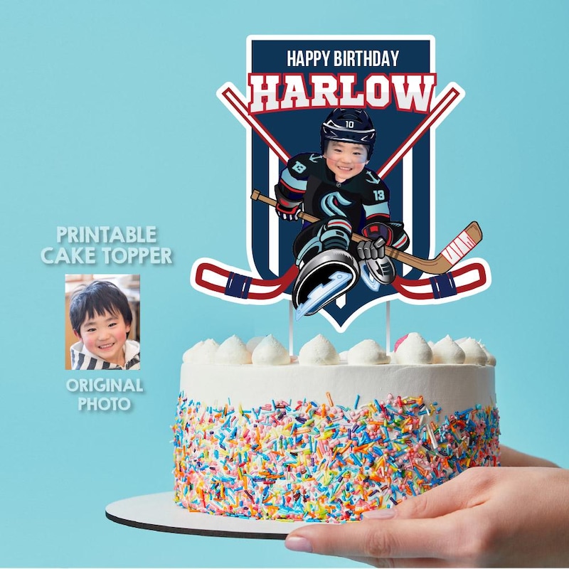Hockey Cake Topper - Etsy