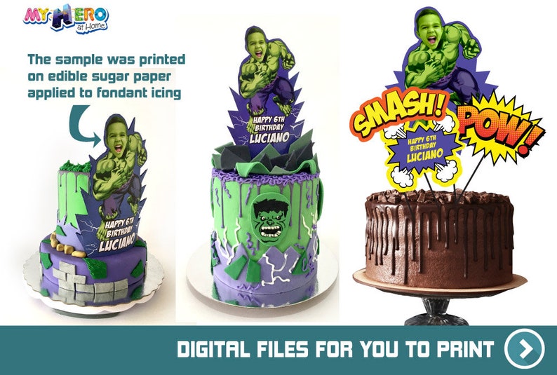 Hulk Cake Topper Hulk Printable Cake Topper Hulk Cake - Etsy Canada