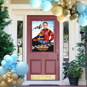 Race Car Welcome Sign With Photo, Race Car Welcome Party, Race Car ...