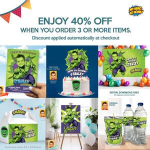 Personalized Hulk Welcome Sign With Photo, Hulk Welcome Party, Hulk ...