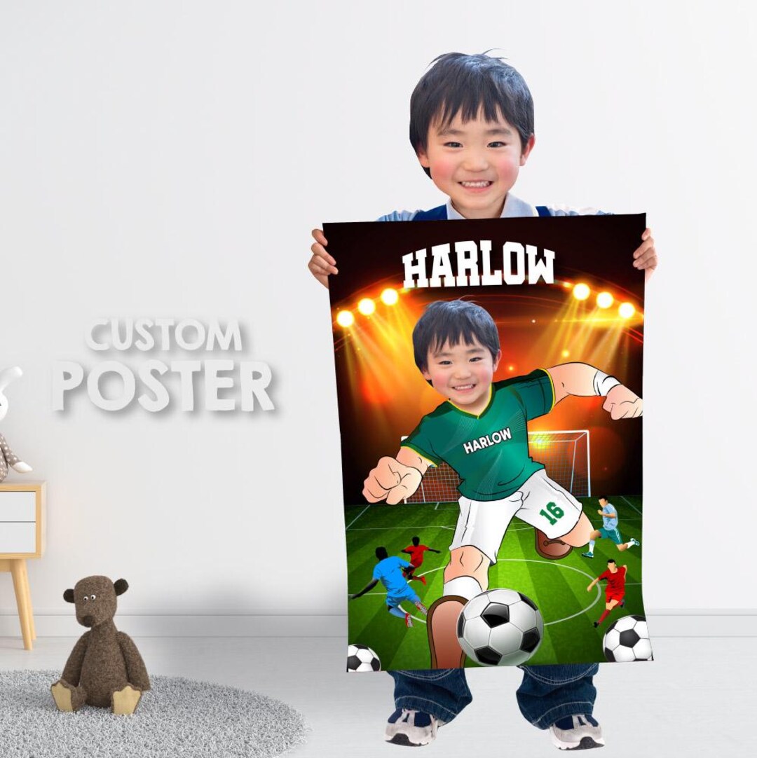 Printable Soccer Gifts With Child as His Favorite Player and Team ...