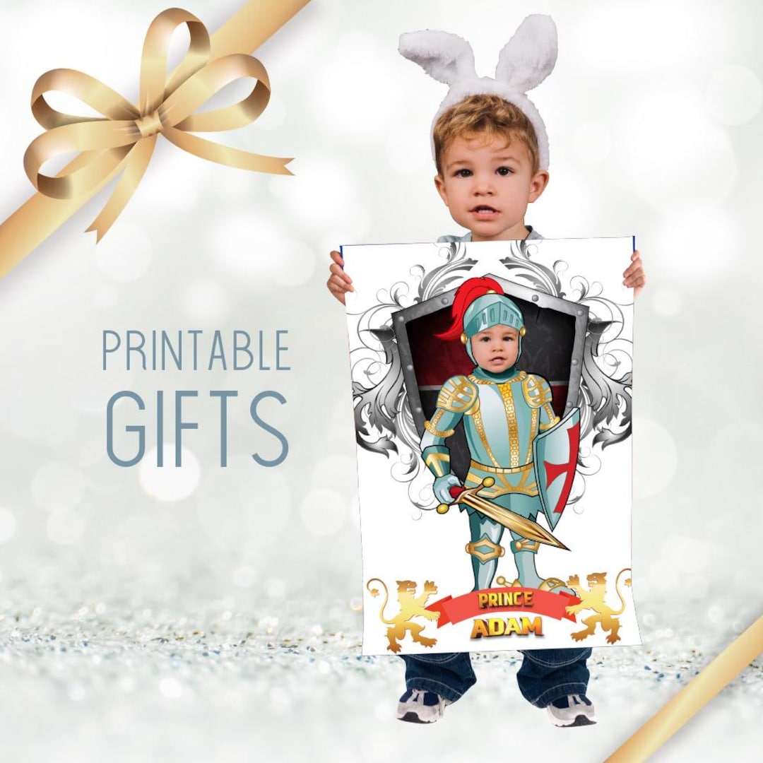 Printable Gift of Little Knight in Armour, Medieval Knight Room Decor ...