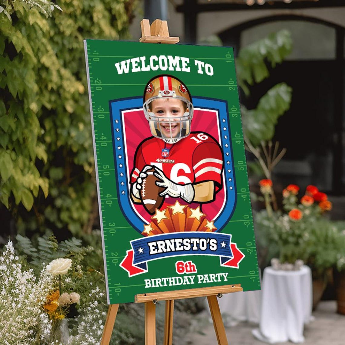 Its Game Time Welcome Party Sign, Welcome to All Football Fans Party ...