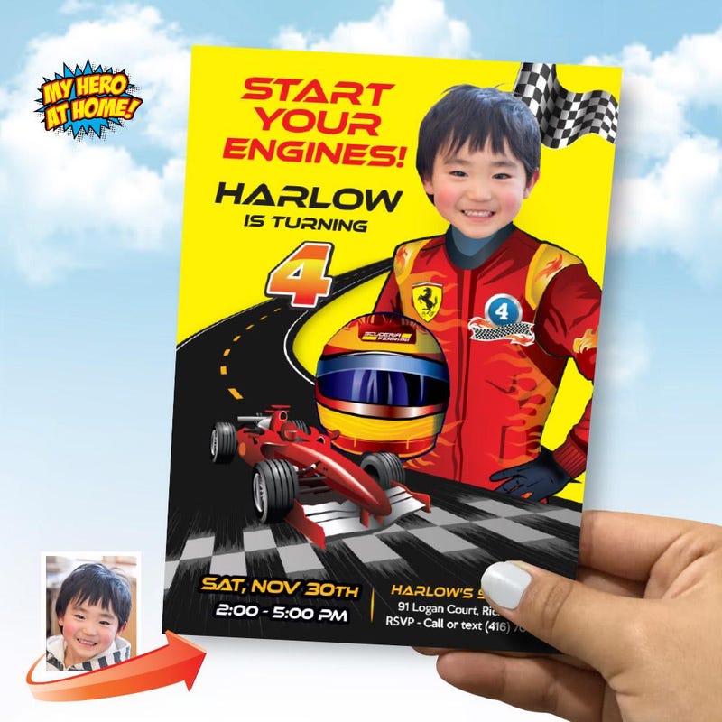 Ferrari Invitation - Etsy