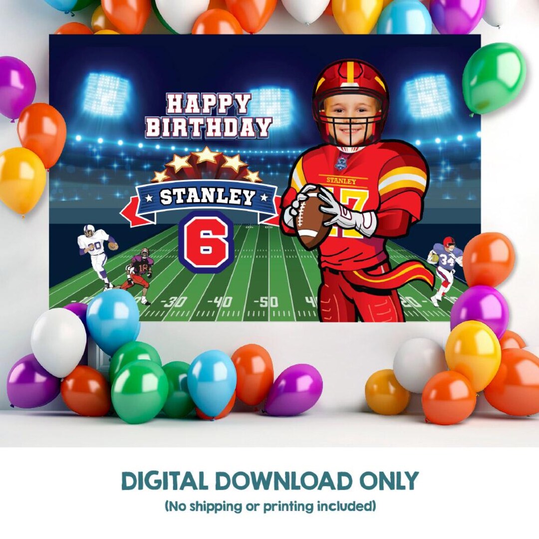 Commanders Birthday Backdrop, Commanders Banner, Custom Football Banner ...