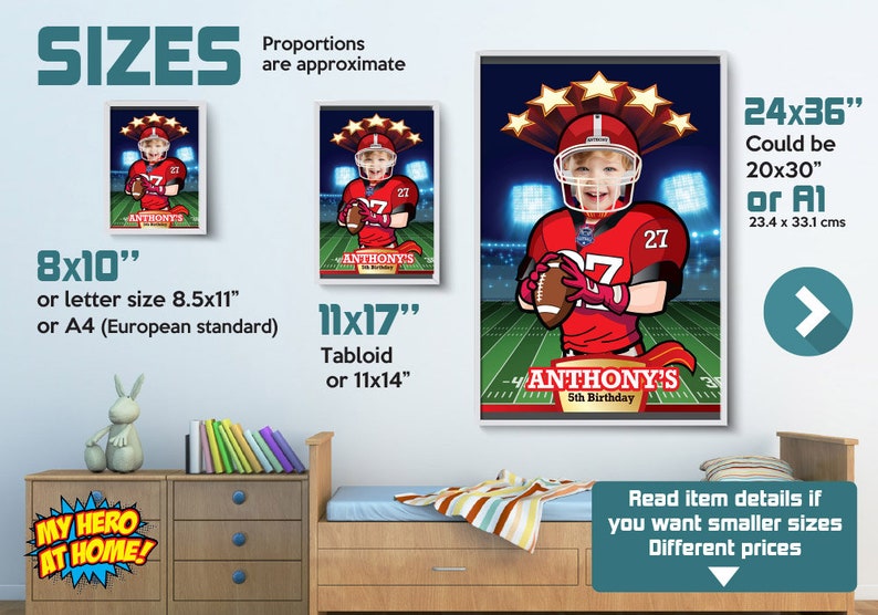 Custom Football Poster Football Poster With Photo Custom - Etsy