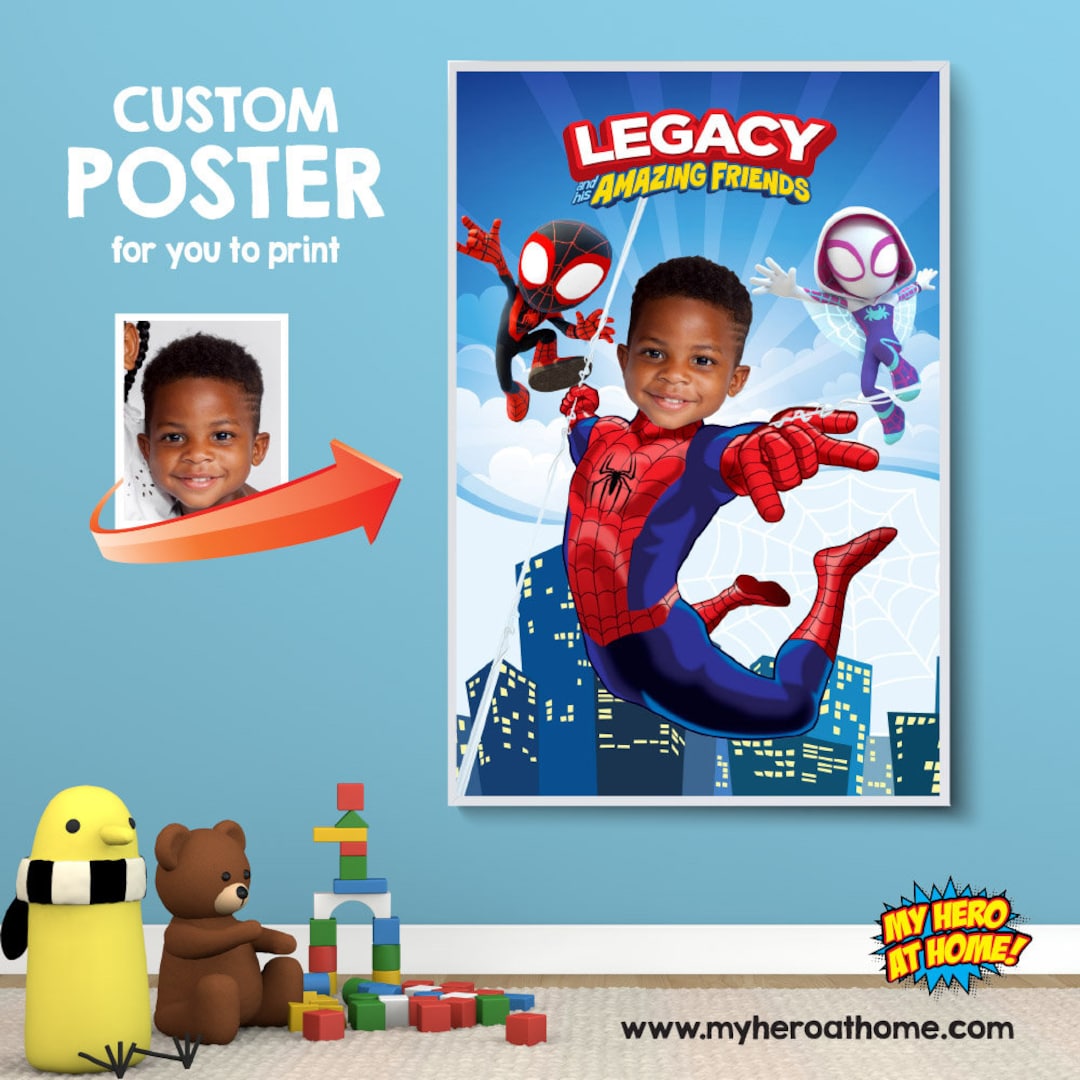 Custom Spidey and His Amazing Friends Poster, Spidey Wall Decor, Spidey ...