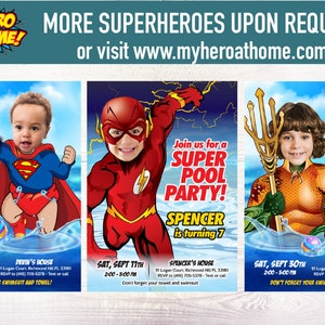 Spider-man Pool Party Invitation Template, Spider-man Invitation With ...