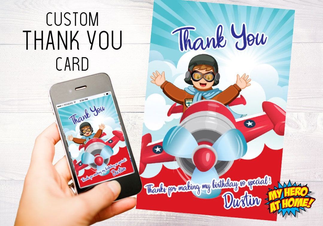 Vintage Airplane Thank You, Airplane Favor Tags, Airplane Party Favors ...