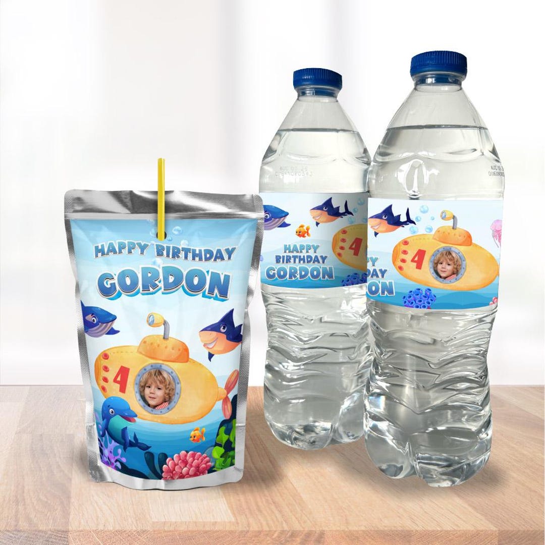 Under the Sea Water Wrappers With Photo, Under Sea Labels, Under the ...
