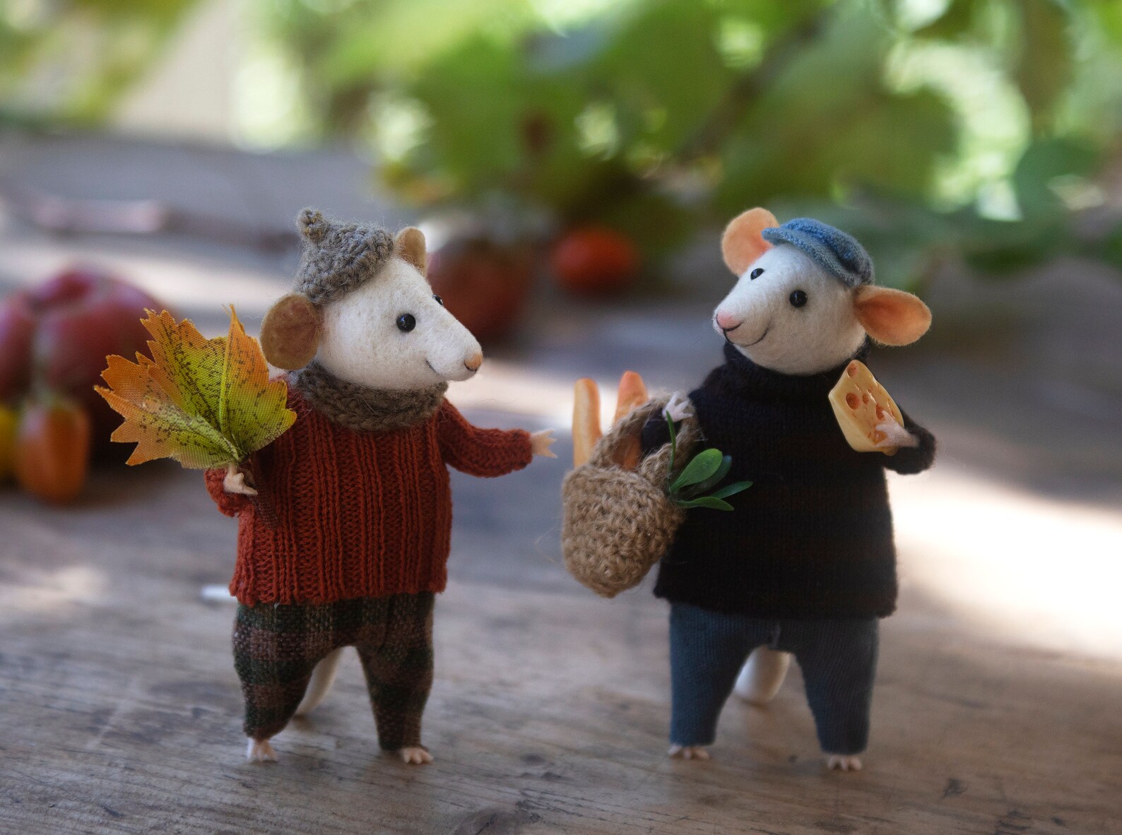 Needle Felted Mouse Woolen Mouse Mouse With a Autumn - Etsy