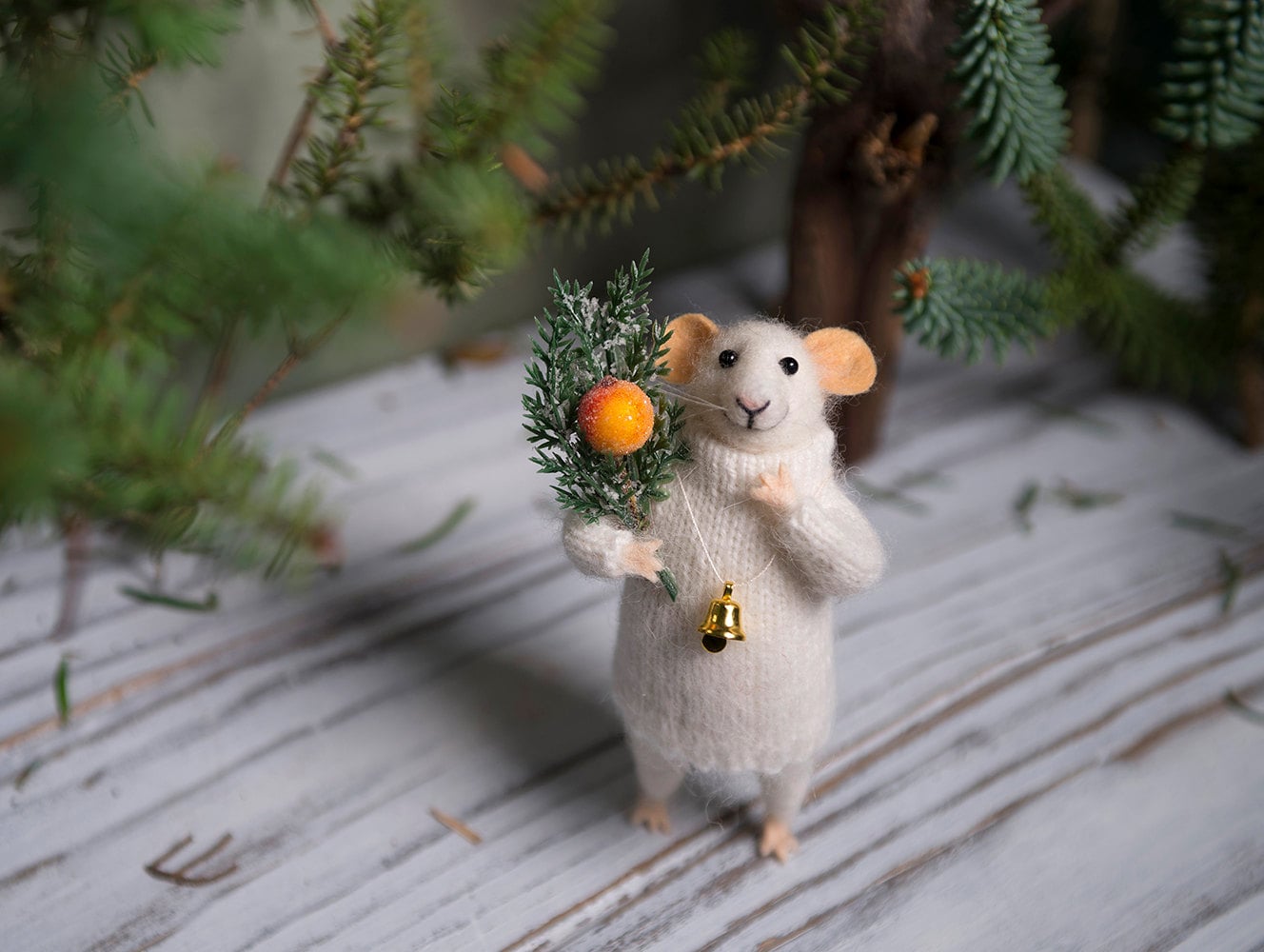 Needle Felted mouse Woolen mouse Art Doll Waldorf | Etsy