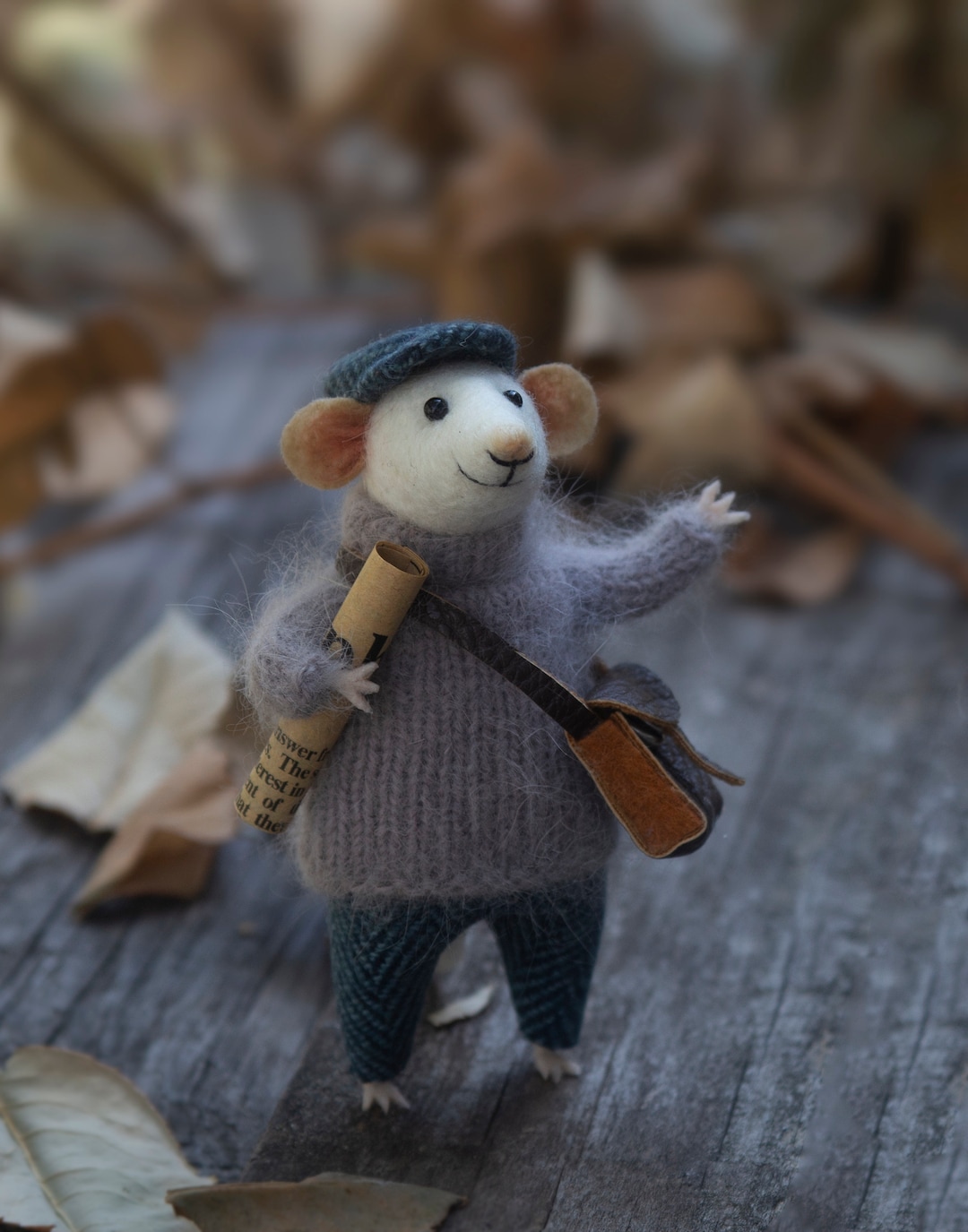 Woolen Mouse , Mouse With a Bag , Mouse With a Newspaper , Autumn ...