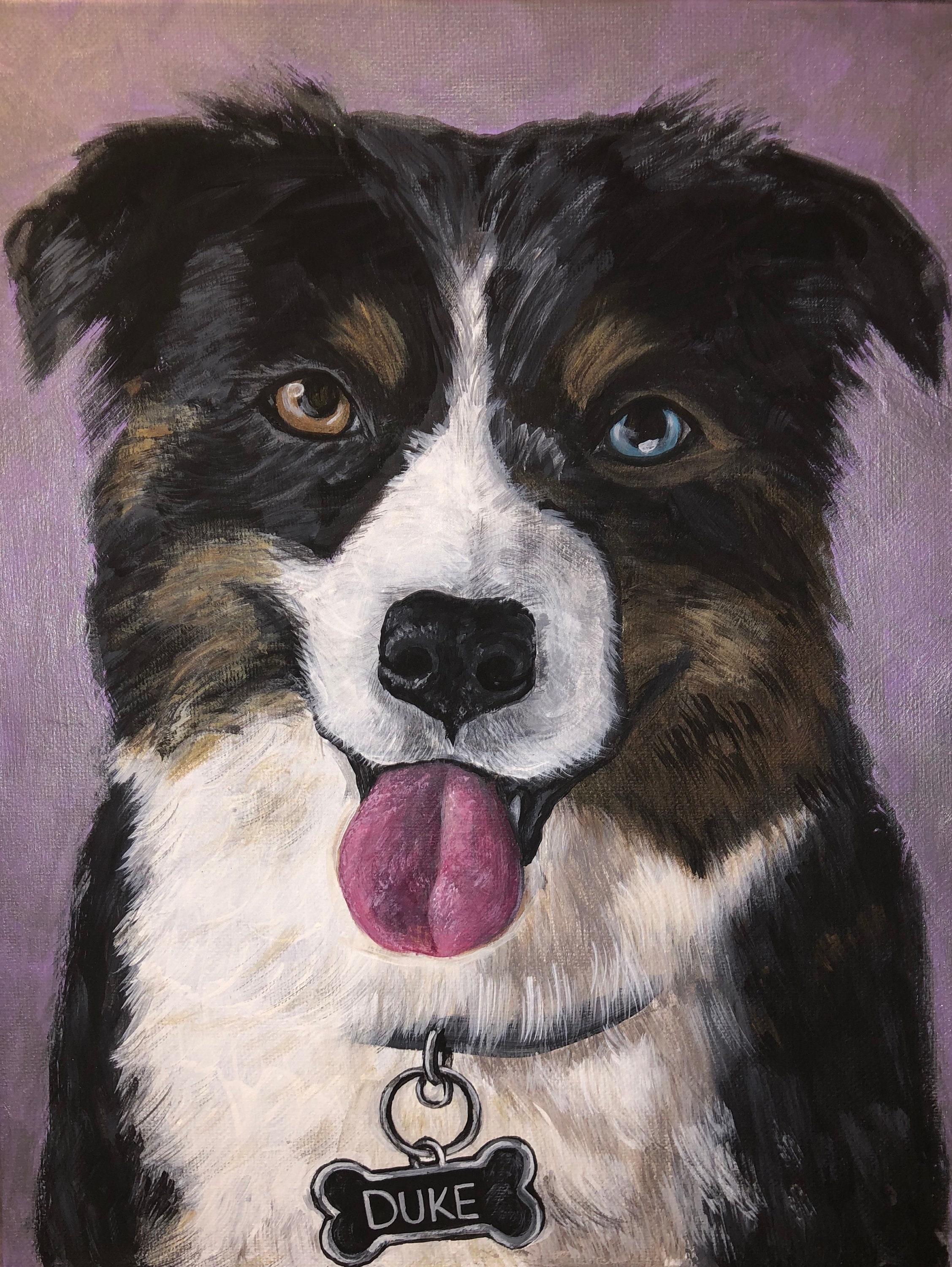 Retrato de mascota pintado a mano / Retrato de animales l Retrato ...