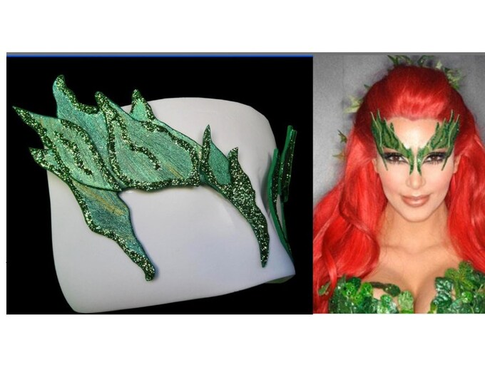 POISON IVY Glitter Eyebrow Mask Batman Brow Eve Comic Con Cosplay Cat ...