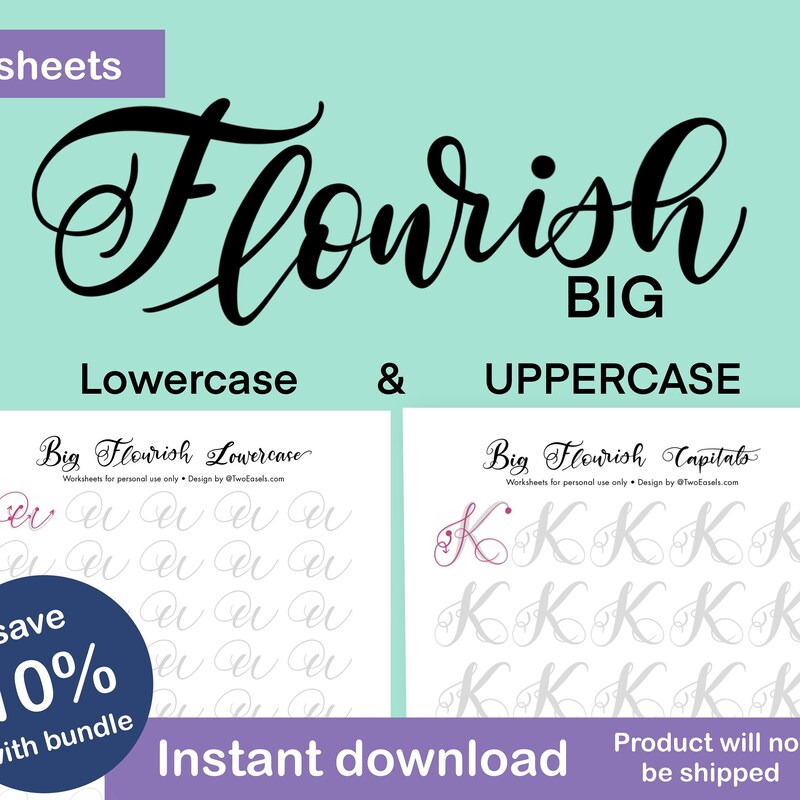 Hand Lettering Worksheets - Etsy