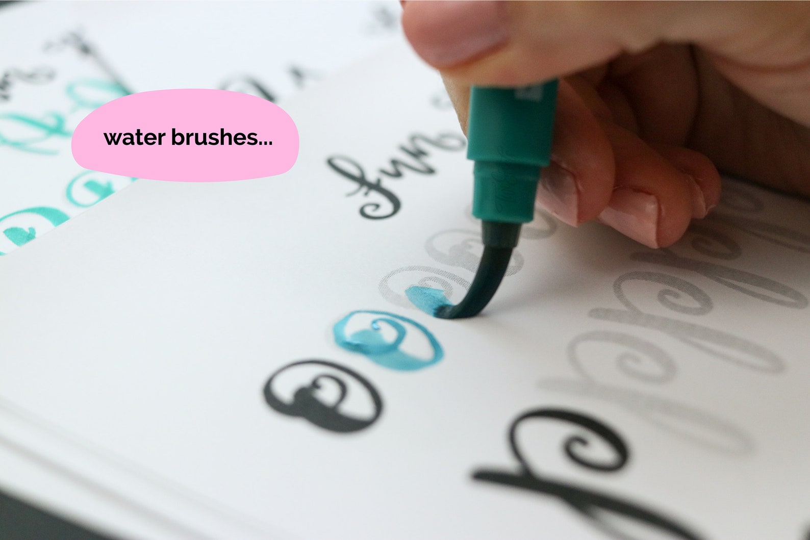 Fun Brush Lettering Printable Practice Sheets. Modern - Etsy