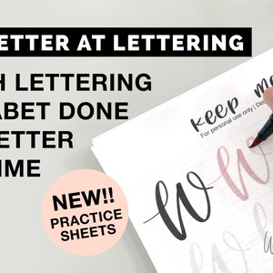 Brush Lettering Practice Worksheets Modern Calligraphy Tombow Brush ...