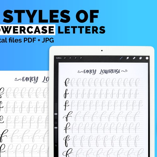 8 Styles of Uppercase Letters Brush Lettering Calligraphy - Etsy