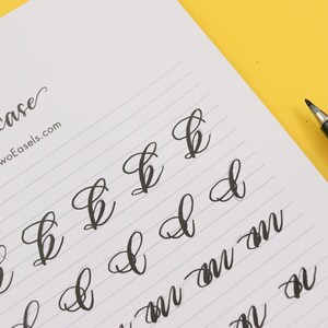 Small Brush Pen Flourish Lowercase Letters Alphabet Modern Calligraphy Lettering Printable ...