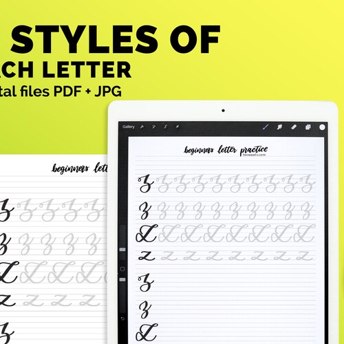 Letters by Kelli Practice Workbook INSTANT DOWNLOAD | Etsy