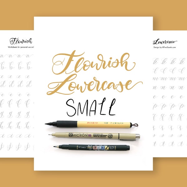 Fancy Calligraphy Practice Sheets - Etsy