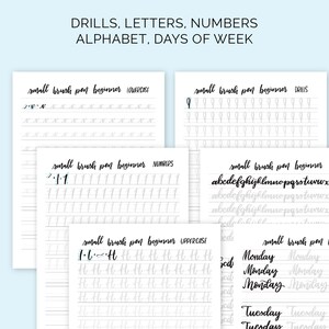 Hand Lettering Beginner Worksheets Small Pen Handwriting Practice ...