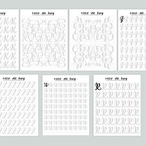 Brush Lettering Practice Worksheets Modern Calligraphy Tombow Brush ...