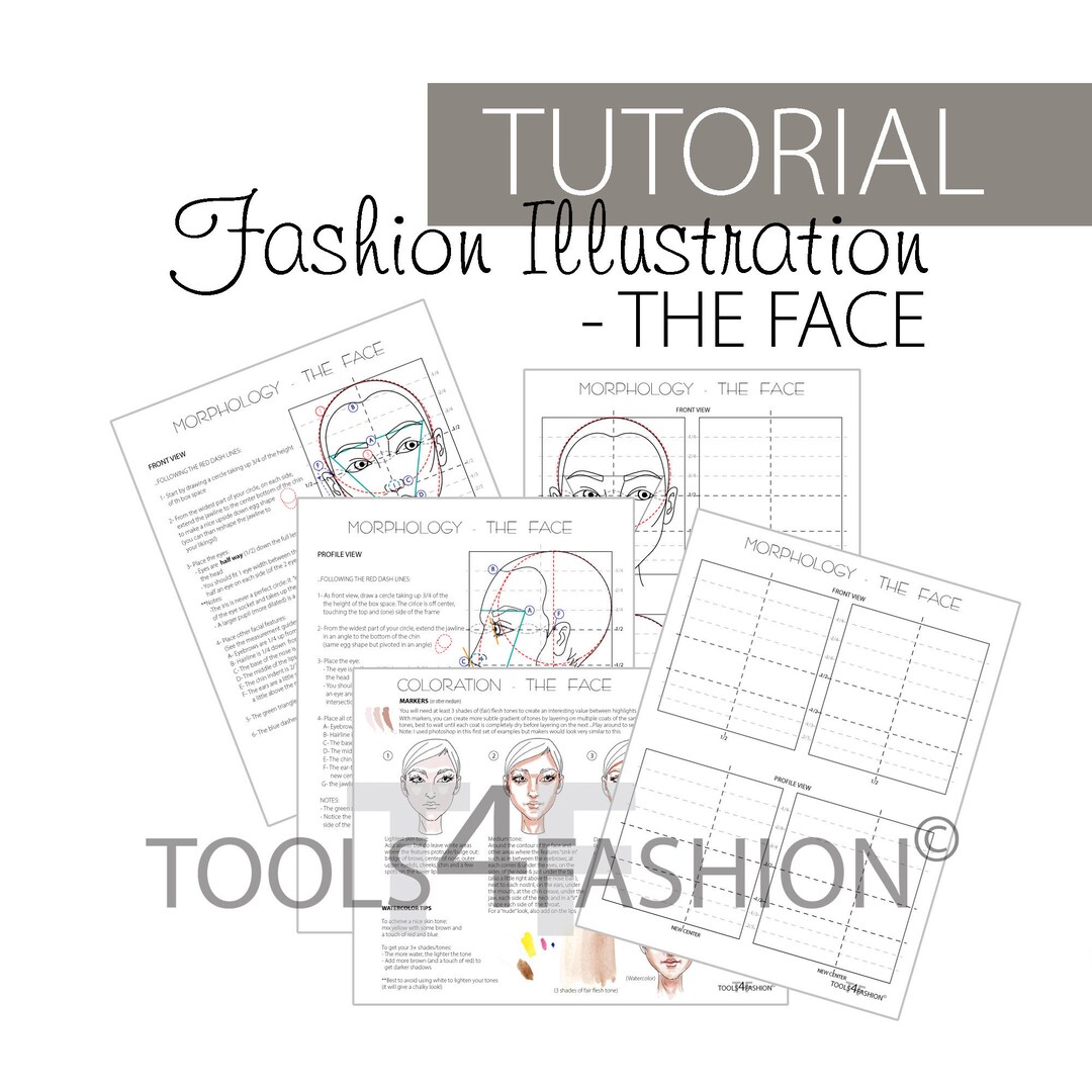 Fashion Illustration Tutorial, Sketching Class for Beginners - the Face ...