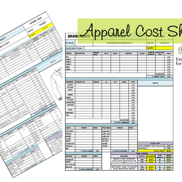 Fashion Design Sheet Template Template - Etsy