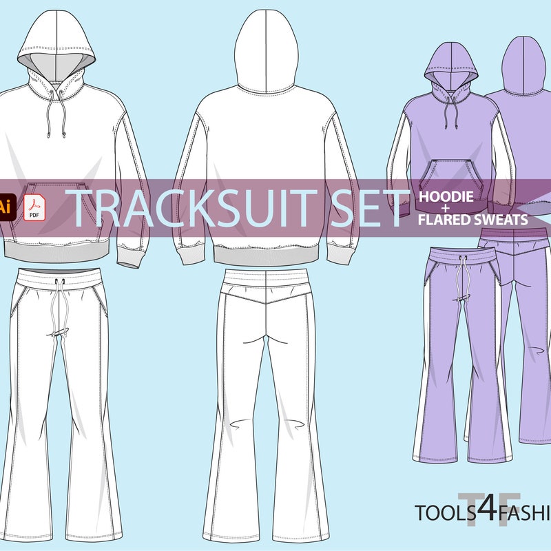 Flared Sweatpants Mockup - Etsy
