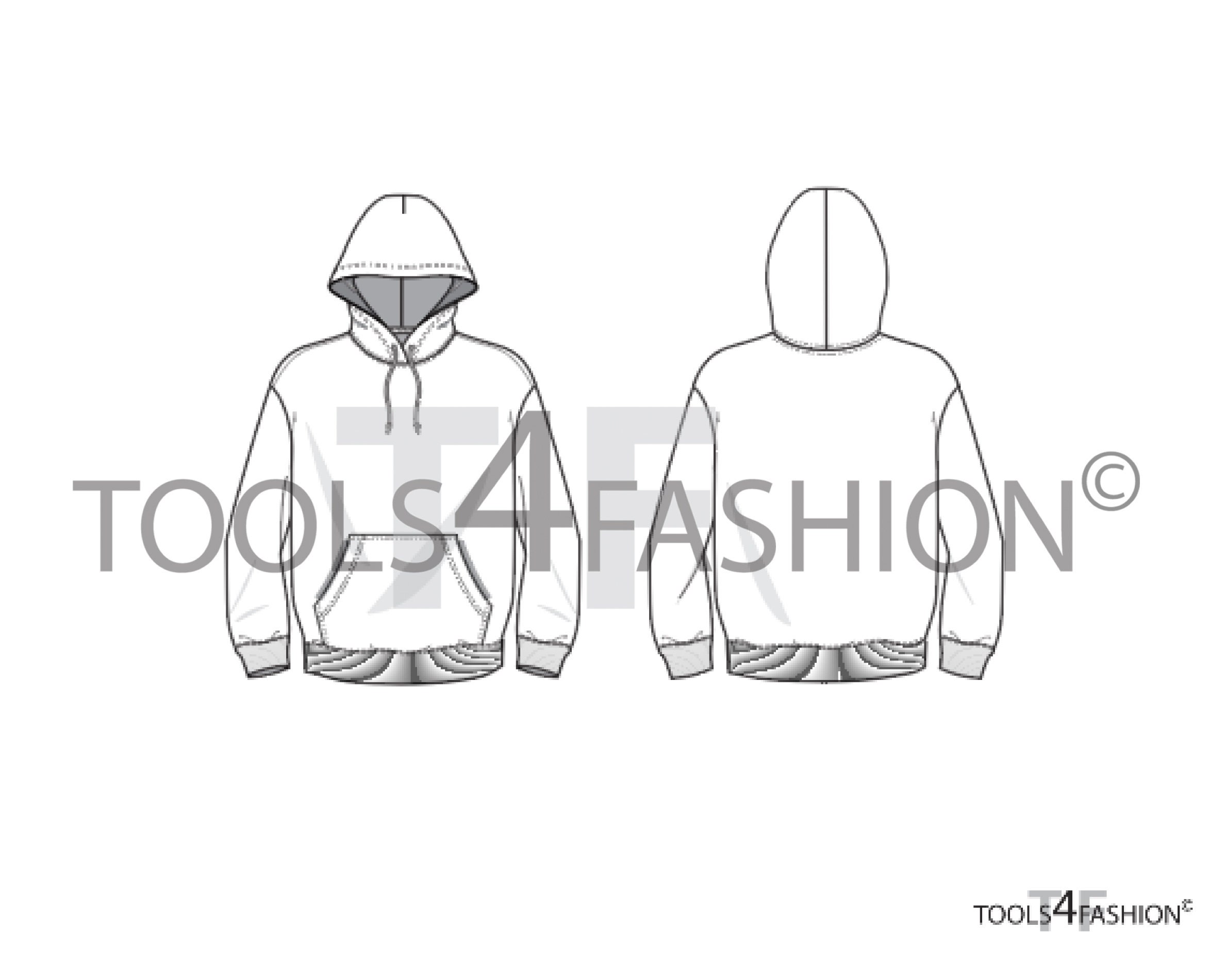 Tracksuit Bundle - Hoodie and Flared Sweatpants - Fashion Flat, Vector ...