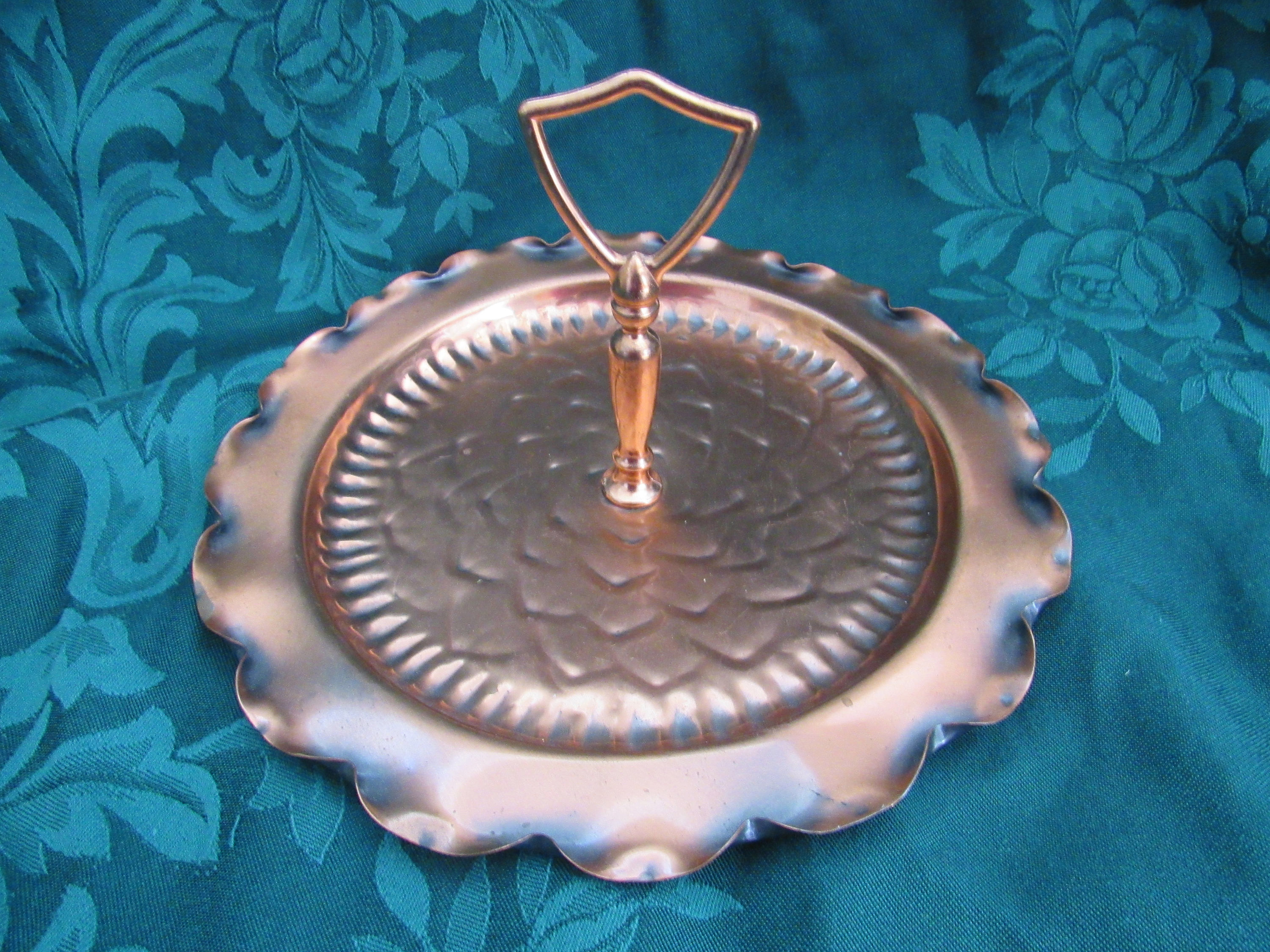 Vintage Gregorian Copper Serving Tray with Handle Dining & Serving Home ...