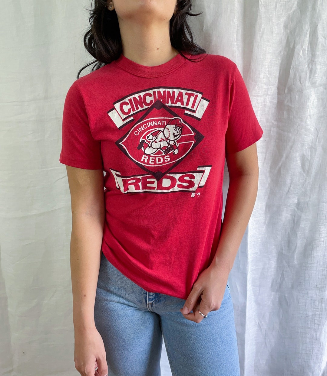 Vintage Cincinnati Reds Baseball T-shirt // 70s // 80s // Graphic Tee ...