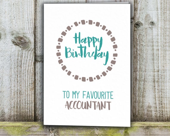 Accountant Birthday card favourite accountant funny card | Etsy
