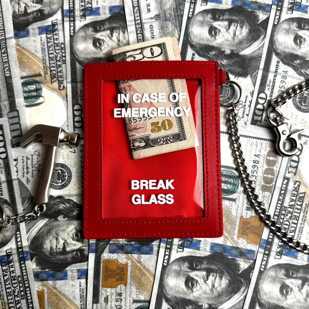 The Emergency Wallet, Cool Unique Wallet, Funny Wallet, Handmade Wallet ...