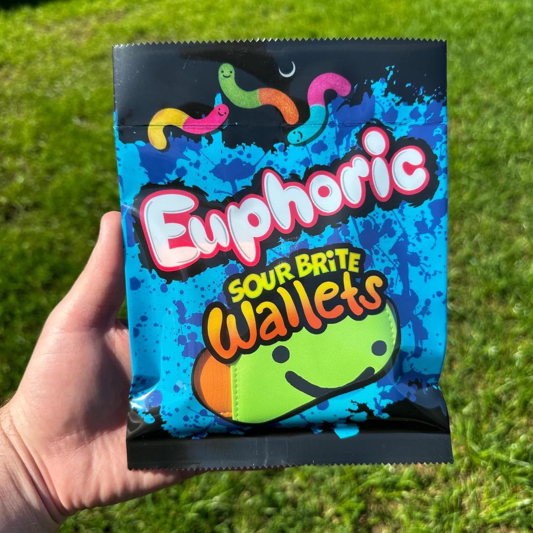 Gummy Worm Wallet: Handmade Vegan Leather Novelty Wallet - Etsy