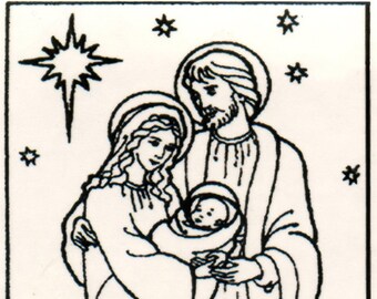 Christmas Nativity Rubber Stamp, Nativity, Christmas Stamp, Christmas ...