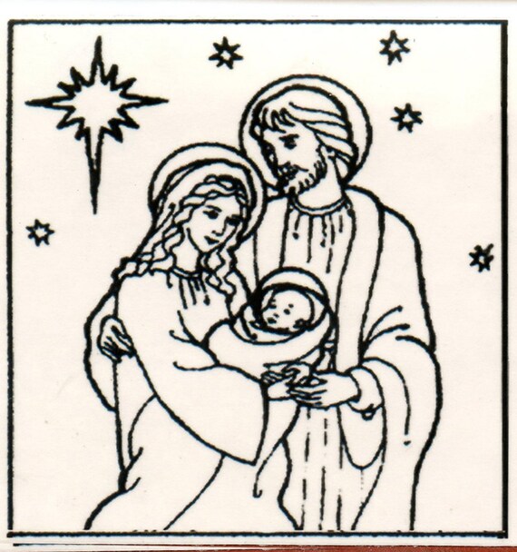 Christmas Nativity Rubber Stamp | Etsy